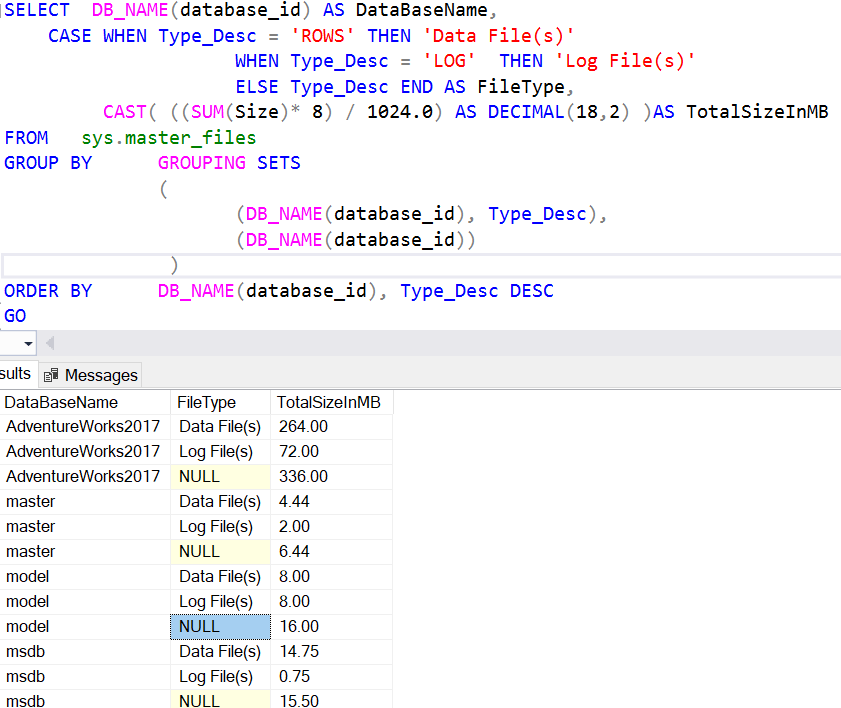 How To Get The Sizes Of All Databases On A Sql Server Sql Skull