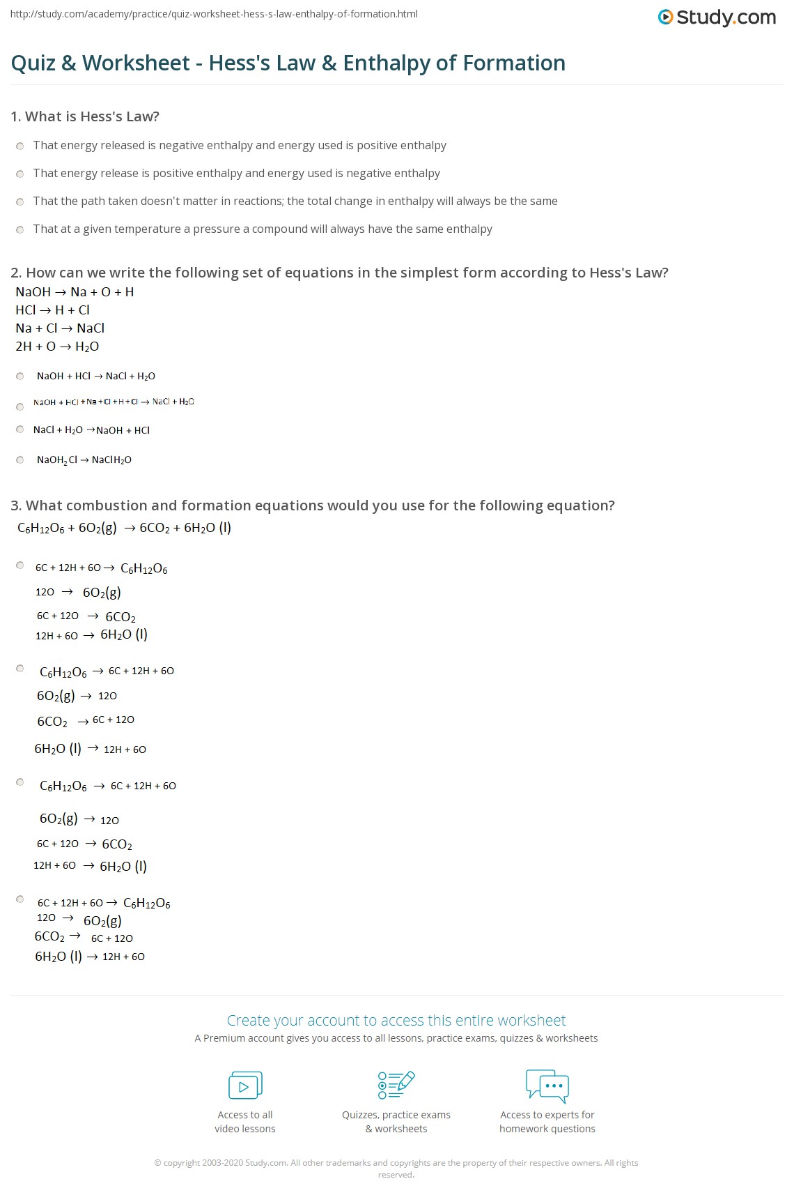 20 Hesss Law Worksheet New Worksheet Idea