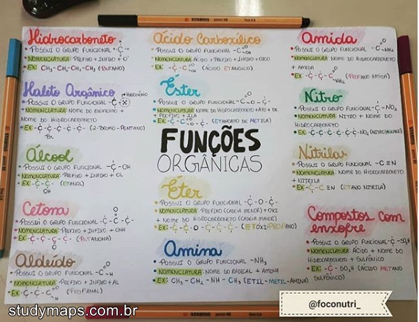 Mapa Mental De FunÇÕes OrgÂnicas Study Maps