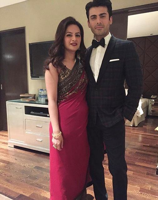 Fawad Khan With His Wife At Filmfare Awards 2016 Stylepk