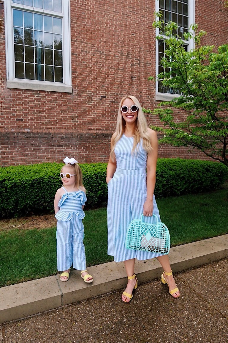 Mommy And Me Outfits Striped Jumpsuits And Daisy Sunnies Style Her