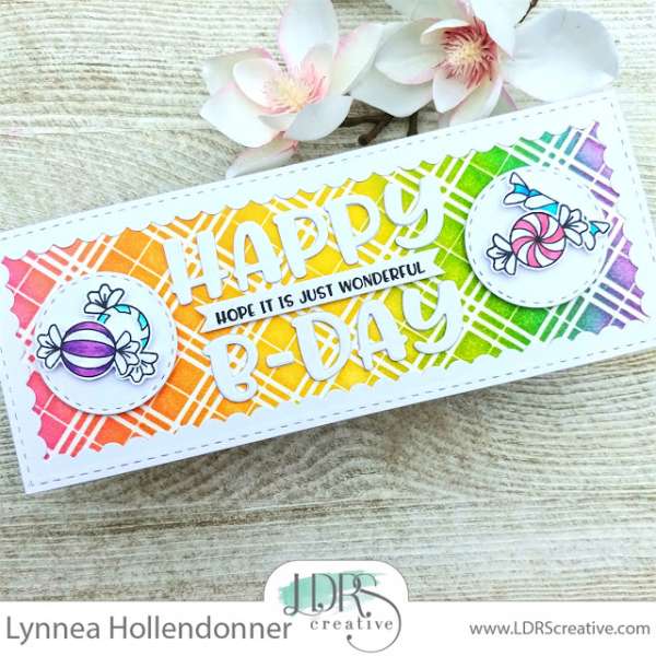 Slimline Birthday Card Stamping