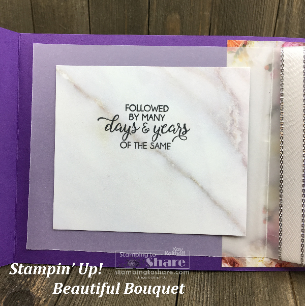 Stampin Up Wedding Card Featuring Petal Promenade Designer Paper With