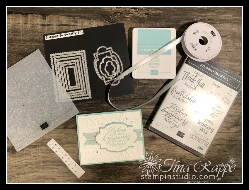 Elegant Wedding Card Featuring The So Sentimental Bundle Stampin Studio