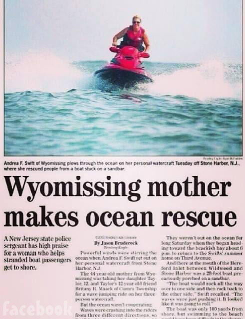 Full Newspaper Article On Taylor Swifts Mom Andreas Ocean Rescue In 2002