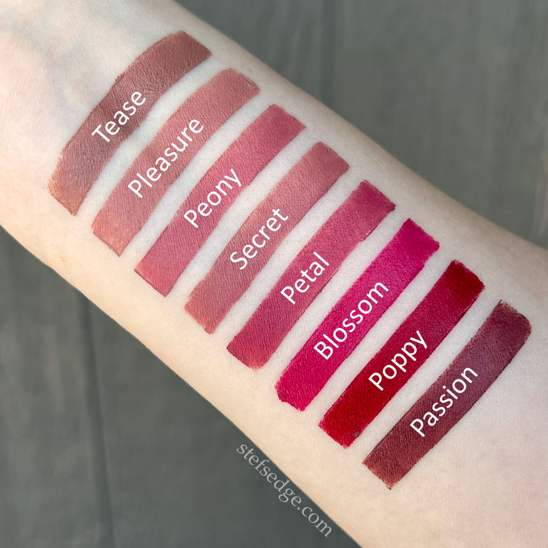 Milani Color Fetish Matte Lipstick Swatches Flora Collection Stefs