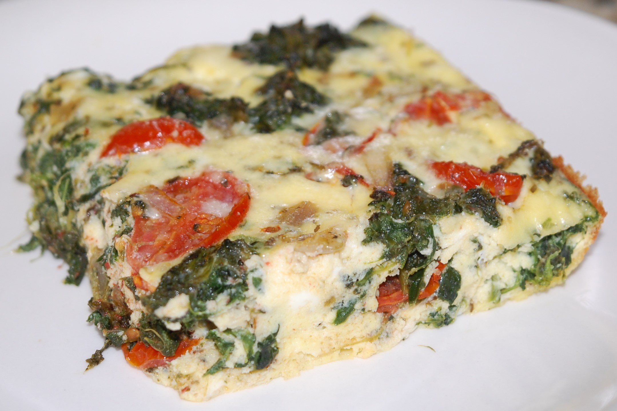 Spinach Tomato Ricotta Frittata