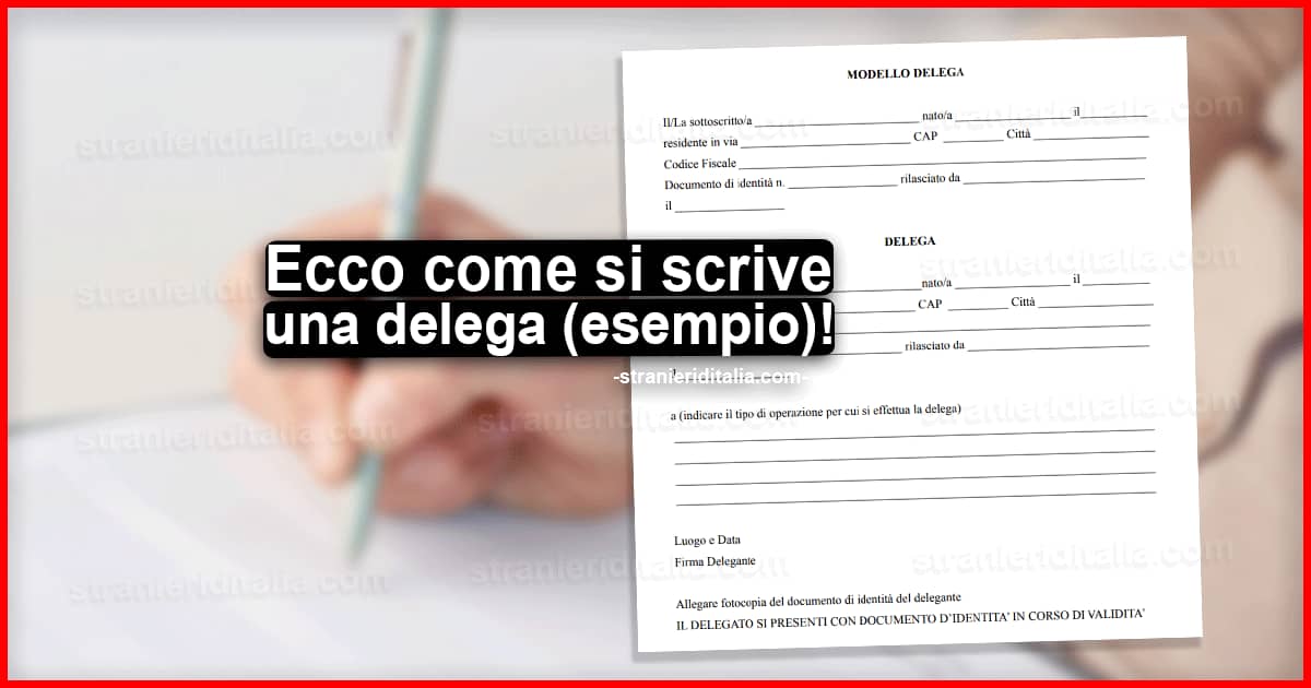 Come Scrivere Una Delega 2022 Ecco Il Modulo Delega Word E Pdf