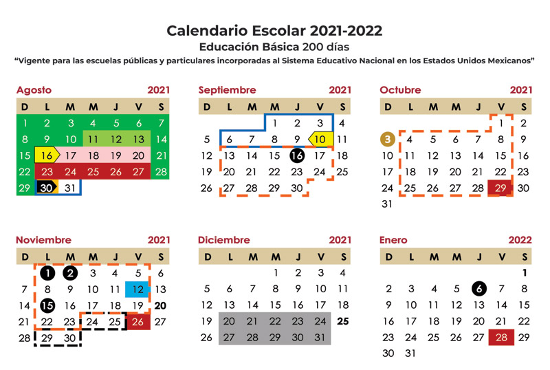 Publica Sep Calendario Escolar 2021 2022 Para Educación Básica Campus