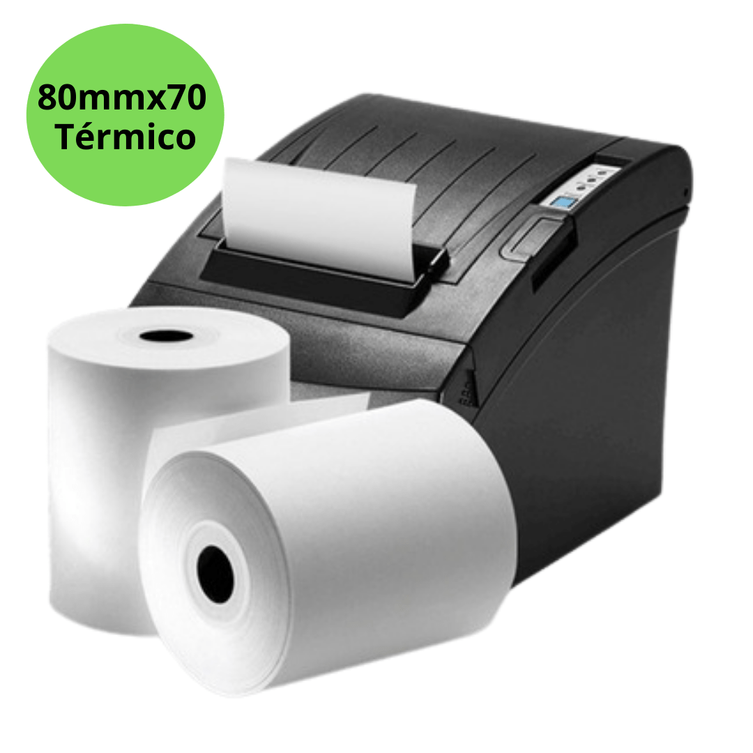 Rollos De Papel Térmico 80x70mm