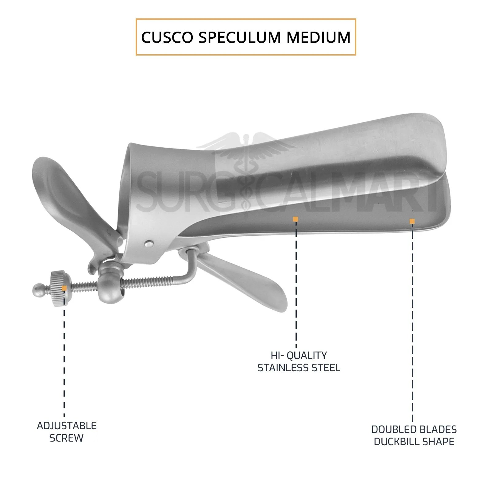 Cusco Vaginal Speculum With Side Screw Medium Surgical Mart