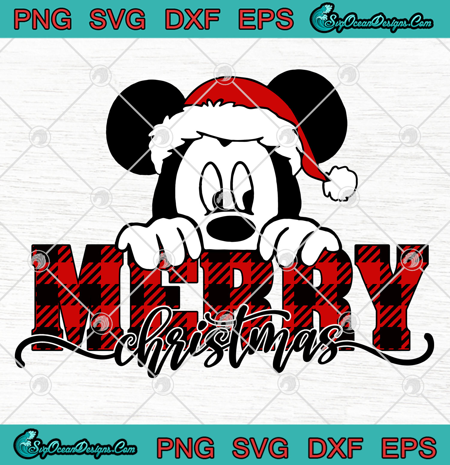 Mickey Mouse Merry Christmas Png Svg Eps Dxf Cricut File Silhouette Svg