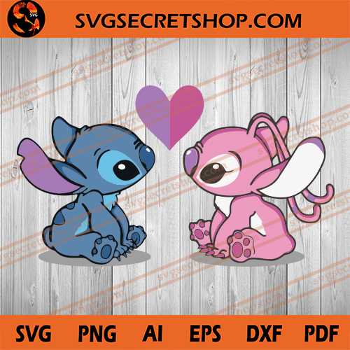 Stitch And Angel Svg Stitch And Girlfriend Svg Stitch Svg Angel Svg