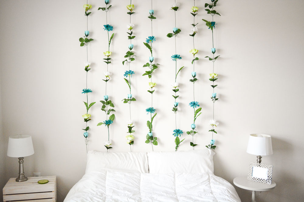 Diy Flower Wall Headboard Home Decor Sweet Teal