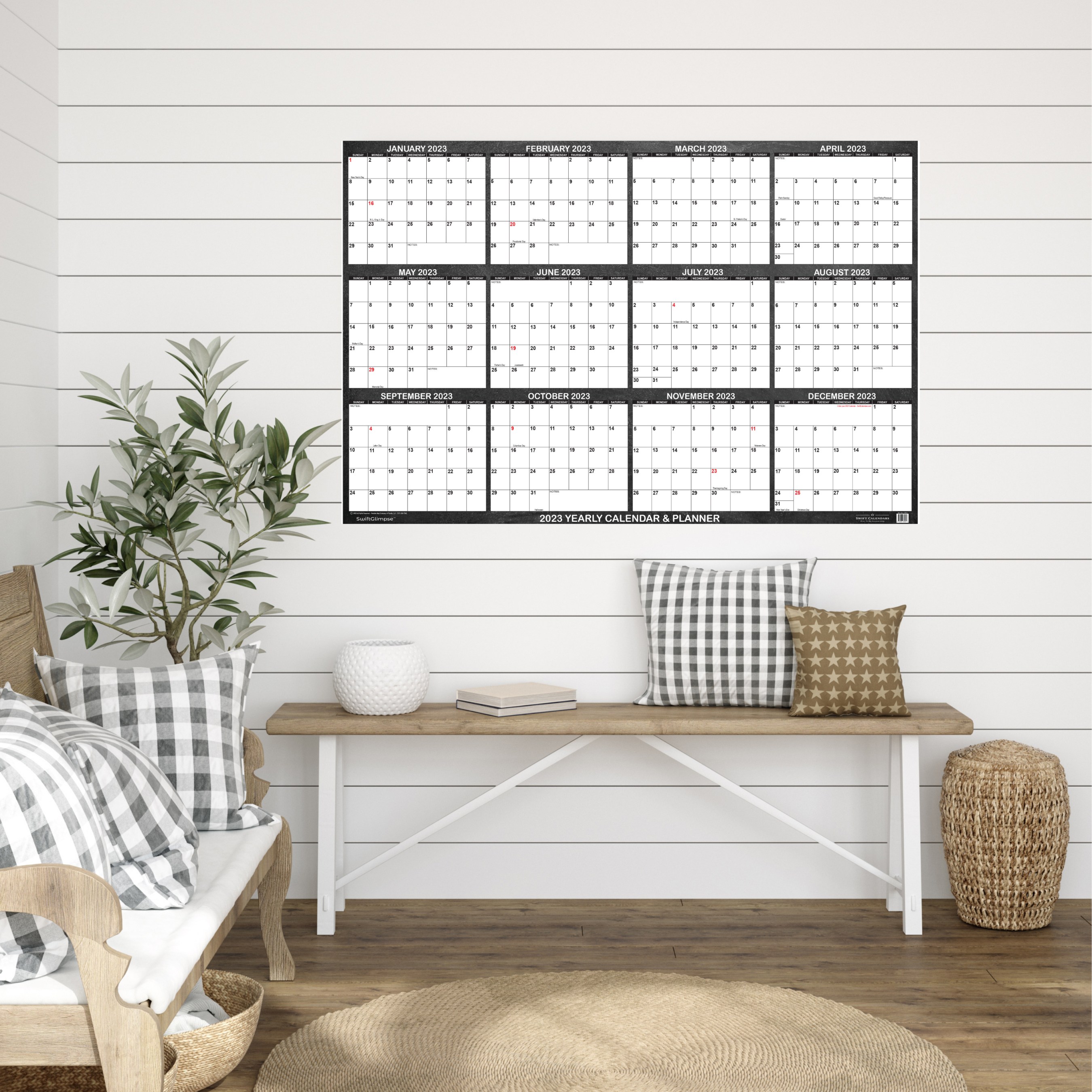 2024 Wall Calendar Designer Chalkboard 24″ X 36″ Swiftglimpse