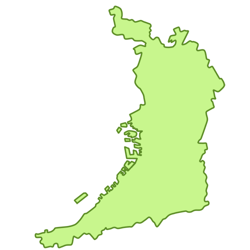 大阪府地図のフリー素材 Web素材工房 デジタルカラーボックス