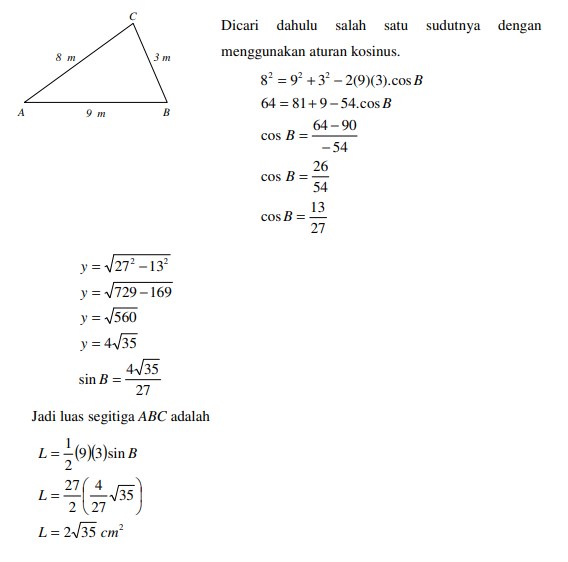 Contoh Soal Aturan Sinus Dan Cosinus Beserta Jawabannya Pdf Contoh