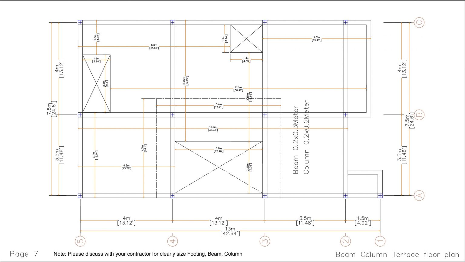 25x42 House Plan 4 Bedrooms Small House Design Plan