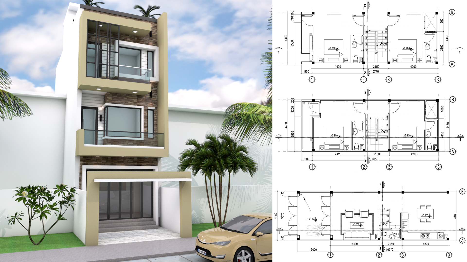 Narrow House Samphoas Plan