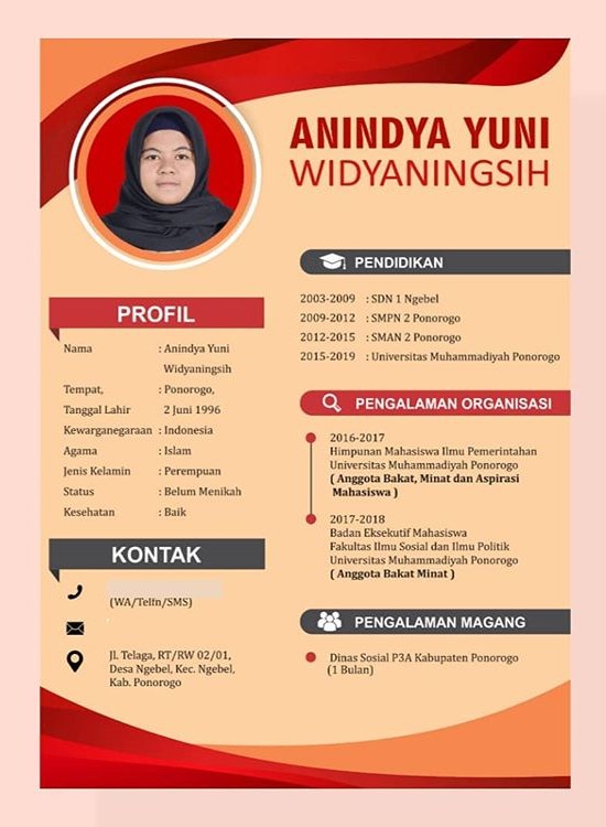 Koleksi 5 Contoh Cv Mahasiswa Magang Paling Update Koleksi Marwanto