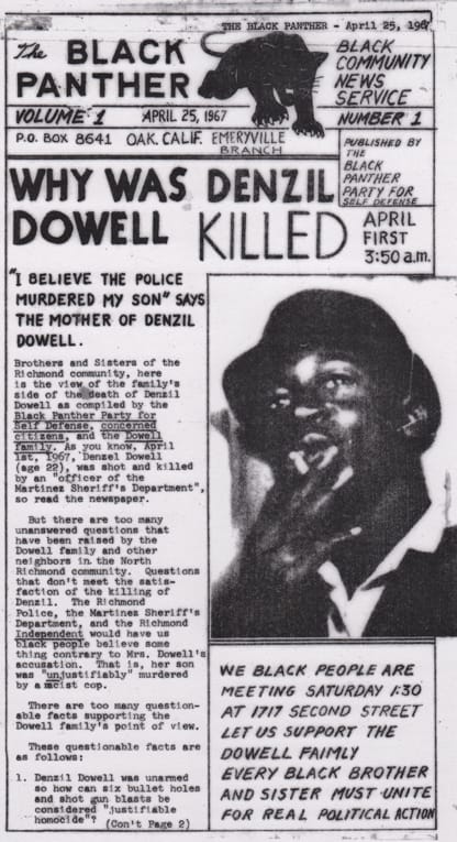 Remembering The Black Panther Party Newspaper April 25 1967