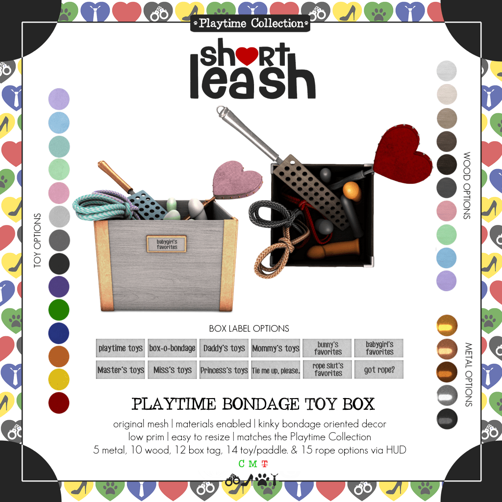 Playtime Bondage Toy Box • Short Leash