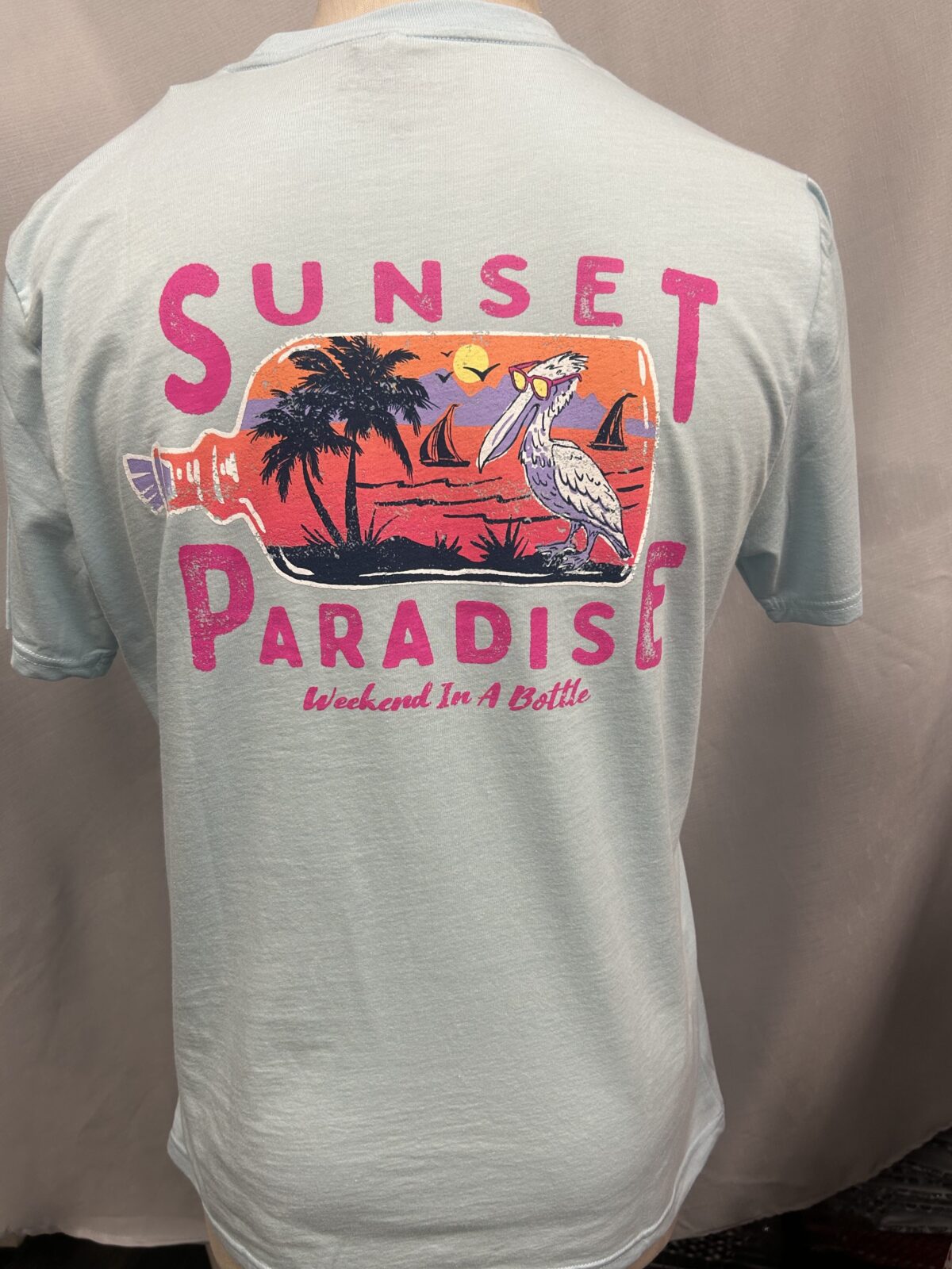 Chubbies Sunset Paradise T Shirt Lightpastel Blue Signature Stag