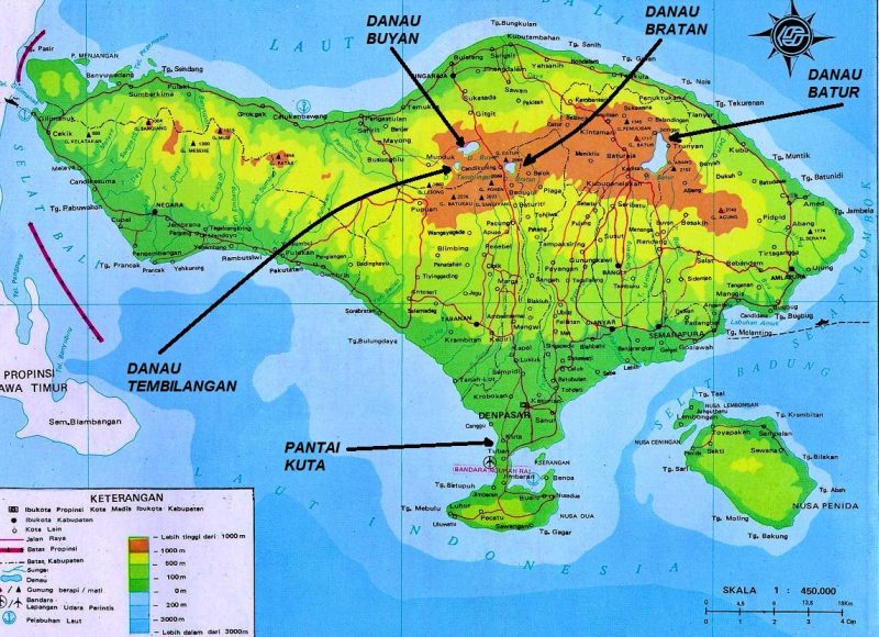 √ Peta Bali Bali Map Lengkap Sindunesia