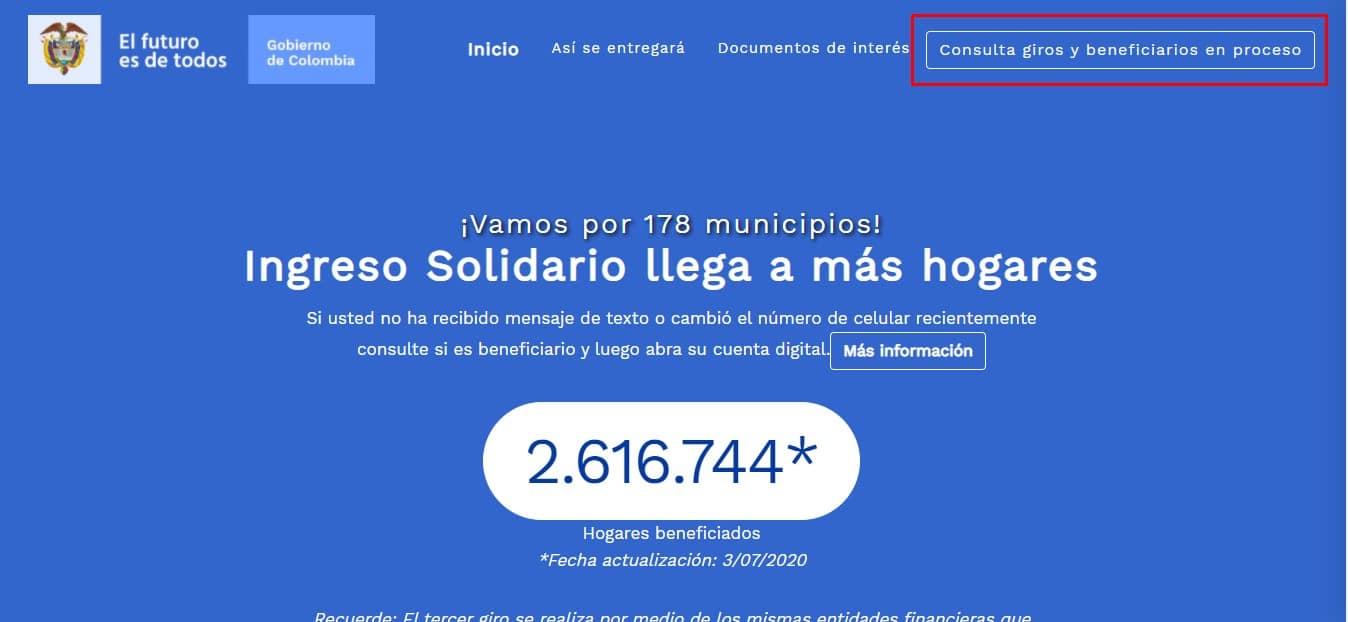 Como Saber Si Soy Beneficiario De Ingreso Solidario Buscar La Pestaña