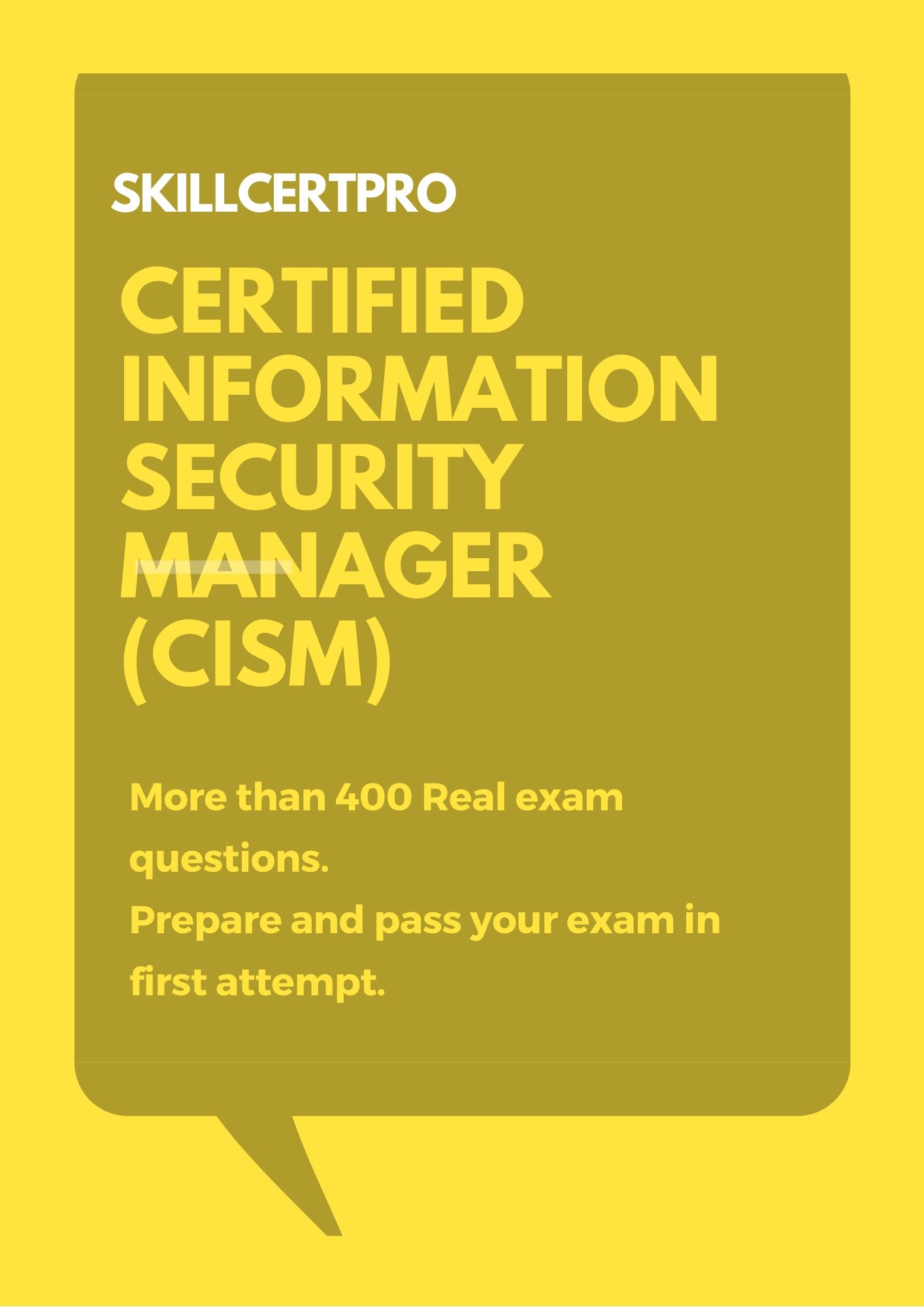 Certified Information Security Manager Cism Practice Exam Test 2020