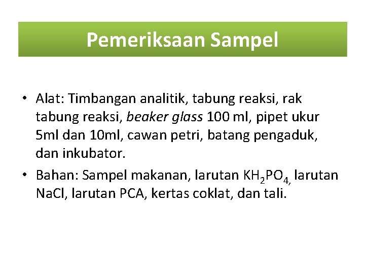 Cara Pengambilan Sampel Makanan Dan Minuman Studyhelp