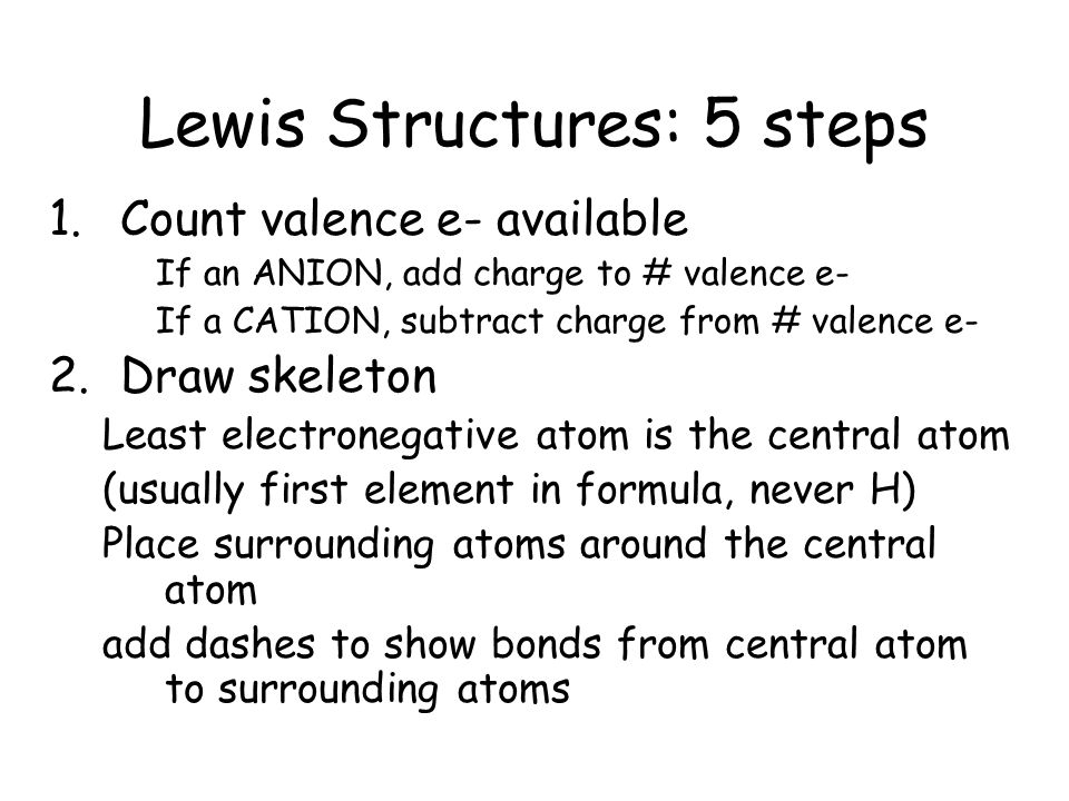 Steps For Drawing A Lewis Structure Lewis Dot Structure Definition