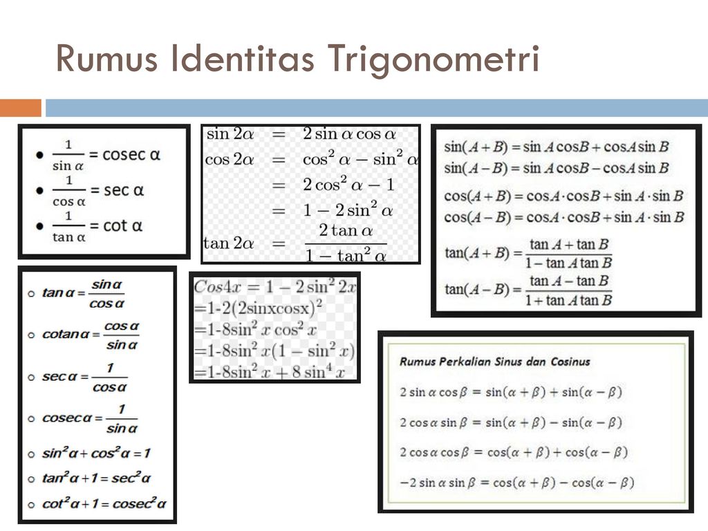 Contoh Tabel Rumus Trigonometri Lengkap Terbaru
