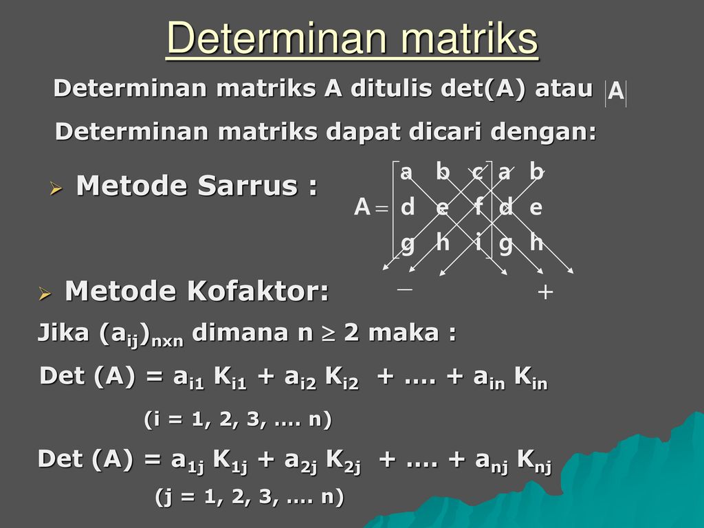 Soal Determinan Matriks Ilmu