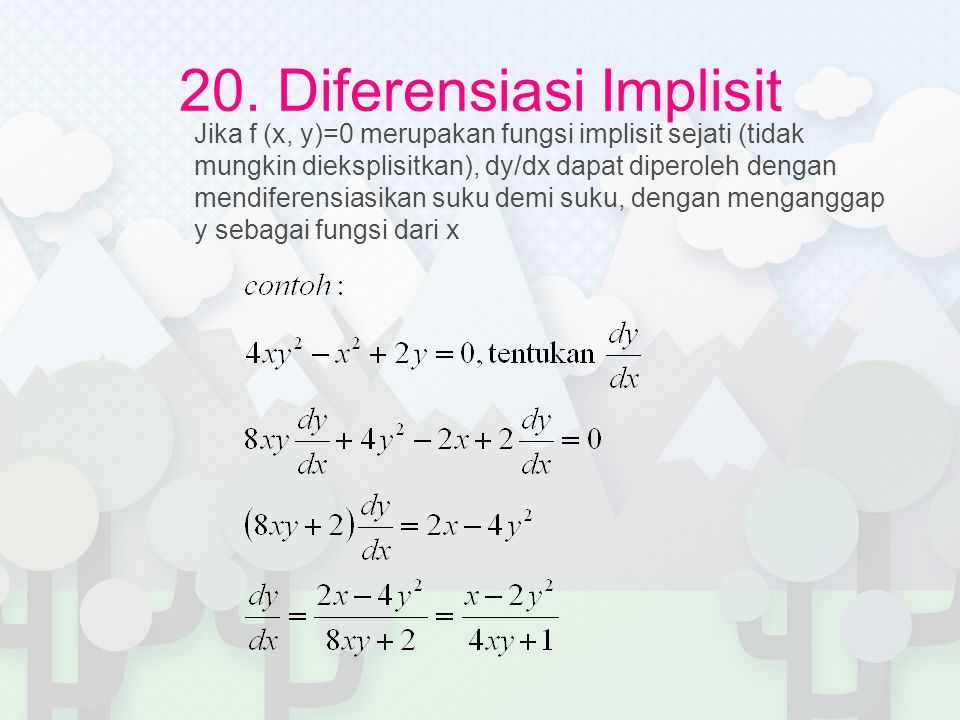 15 Contoh Soal Diferensial Fungsi Implisit Sonia Berg