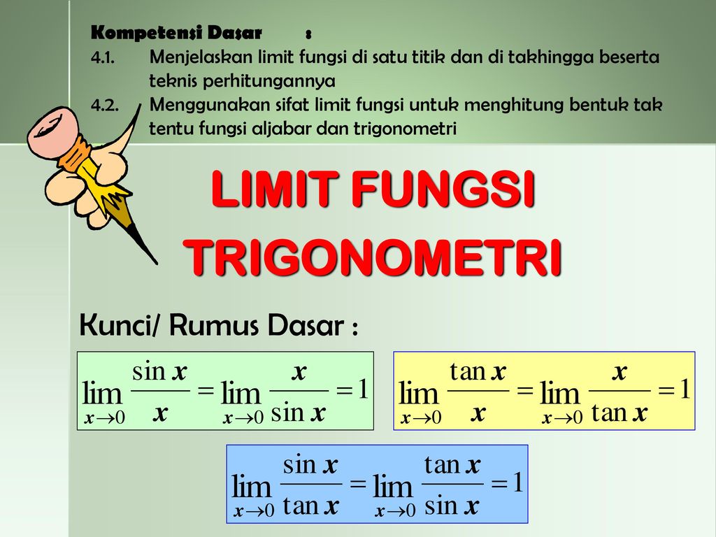 Materi Matematika Peminatan Kelas 12 Limit Fungsi Trigonometri Sinau