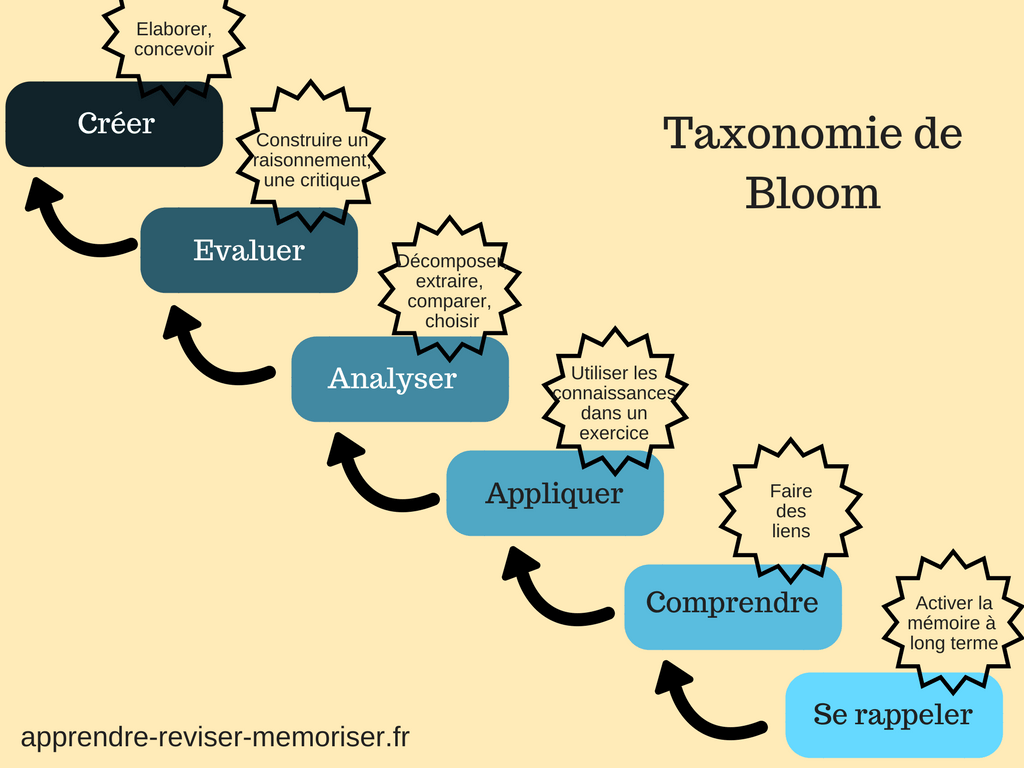 La Taxonomie De Bloom Pour évaluer Les Niveaux De Maîtrise Des élèves