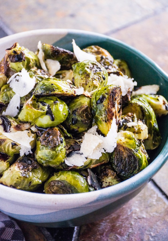 Roasted Brussels Sprouts With Parmesan And Balsamic