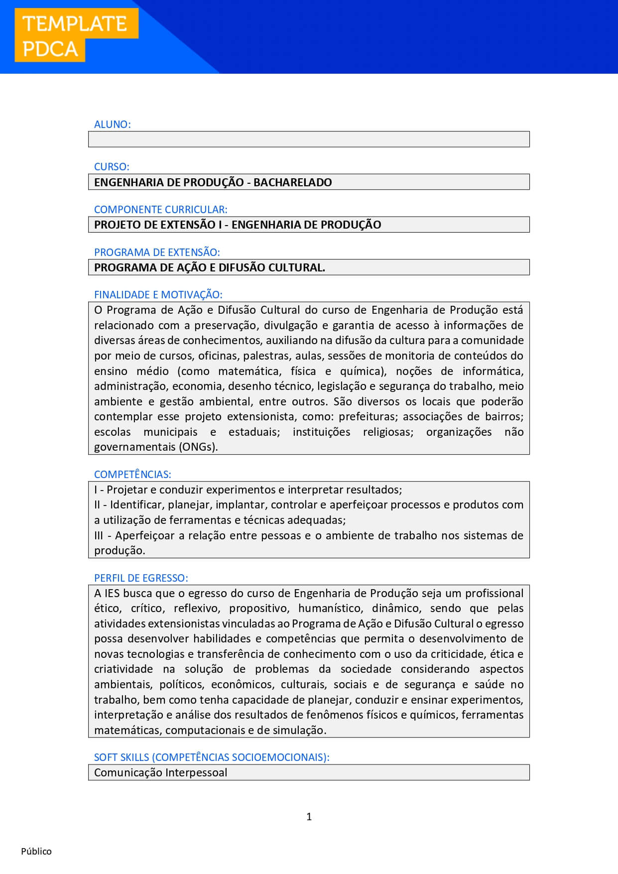 Projeto De ExtensÃo I Engenharia De ProduÇÃo Projeto De Extensão