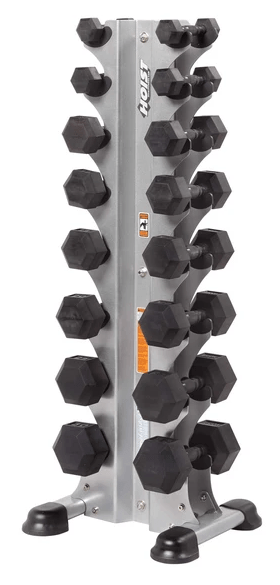 Hoist Fitness 5460 8 Pair Vertical Hex Dumbbell Rack Portland Fitness