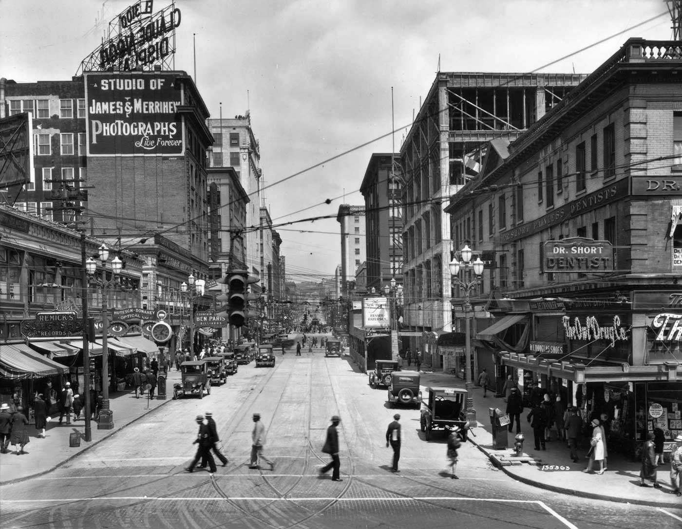 Seattle Now And Then First And Pike Nov 6th 1953 225 Pm Seattle