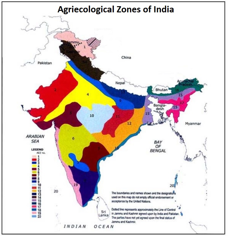 Agroecological Zones Of India Pan Geography