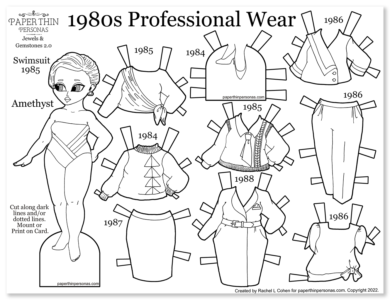 A 1980s Fashion Paper Doll Ready To Rock The Board Room