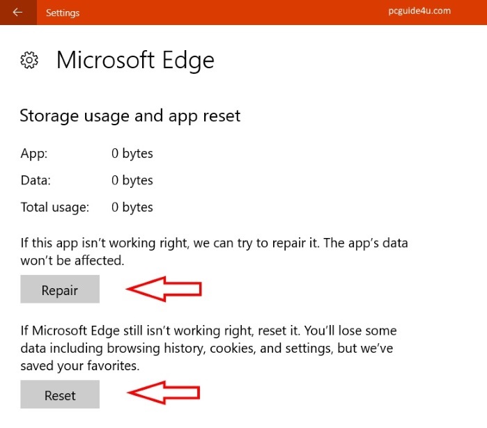 Guide Reset Microsoft Edge In Windows 10