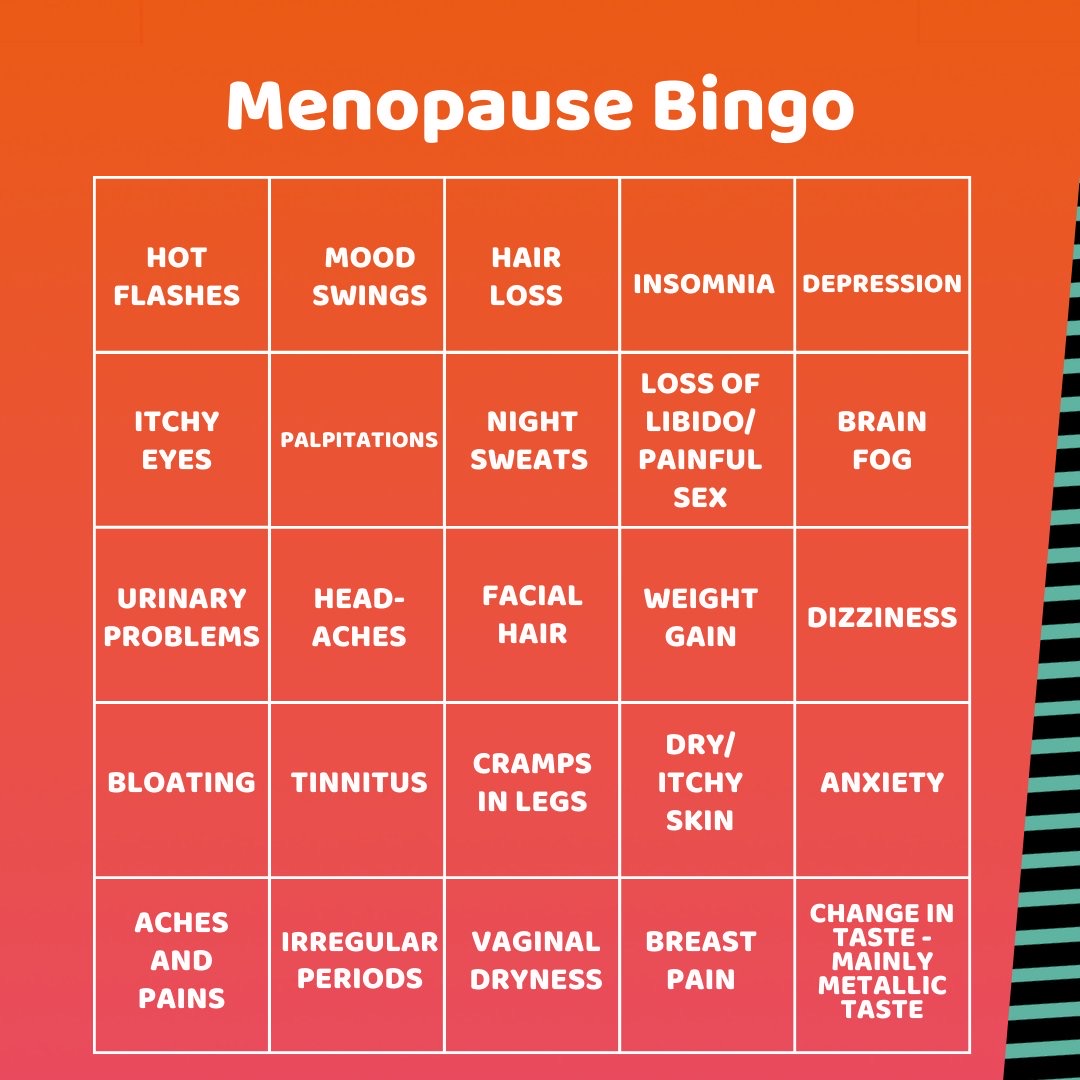 The Game Of Menopause Bingo Perimenopause Hub