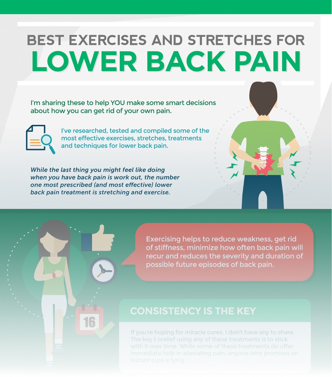 9 Best Exercises For Lower Back Pain Infographic Physical Therapy Web