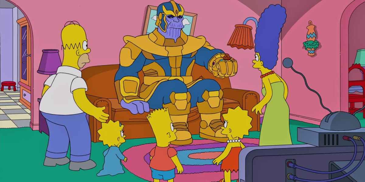 Plex Thanos En El Couch Gag De The Simpsons