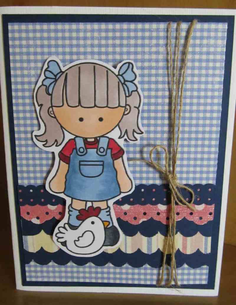 Handmade Farm Girl Card Ps I Love You