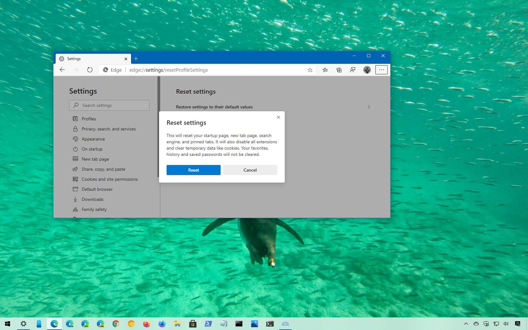 How To Reset Settings In Microsoft Edge Browser Hot S