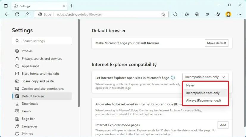 How To Enable Ie Mode On Microsoft Edge Pureinfotech